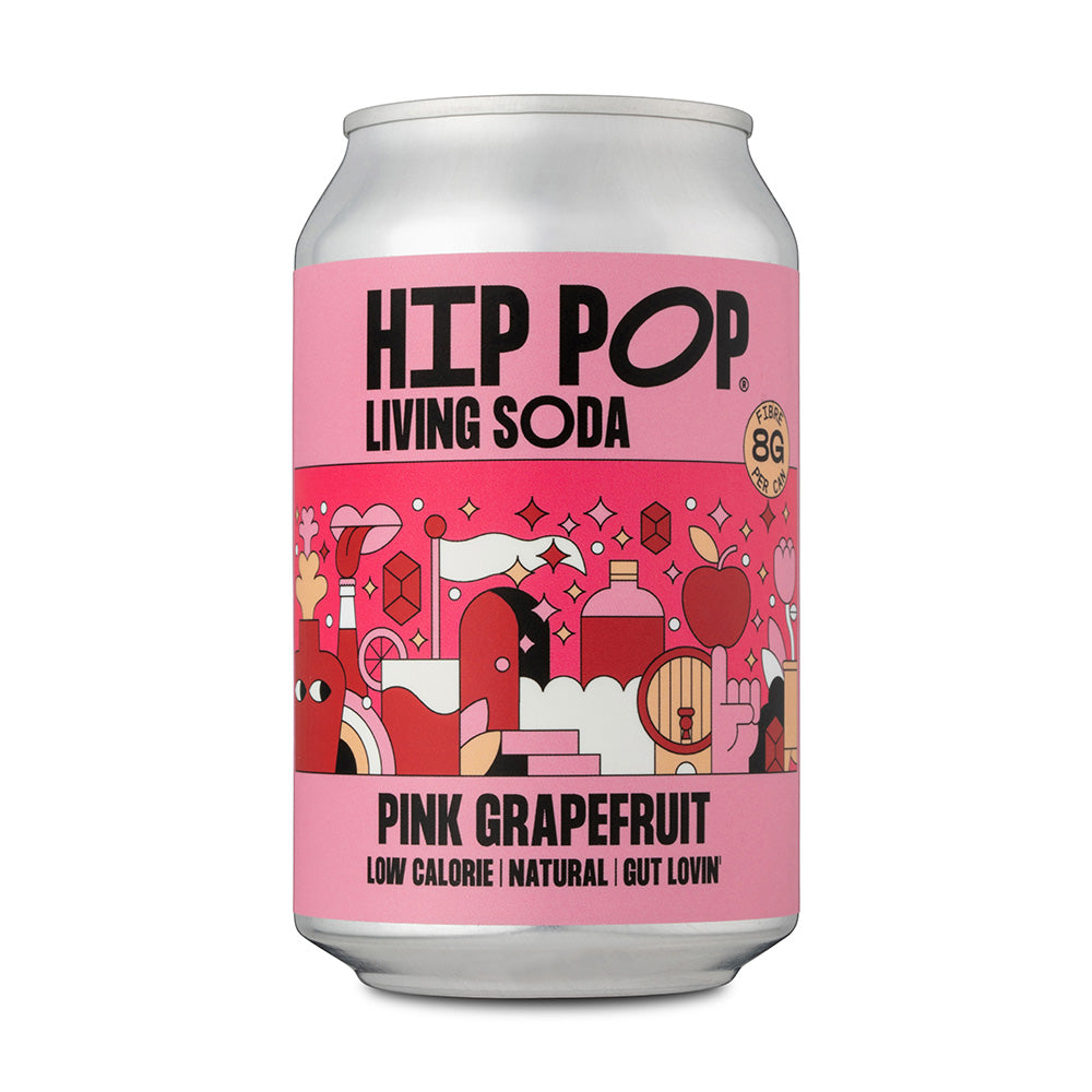 Hip Pop - Pink Grapefruit Living Soda Cans – Stores Supply